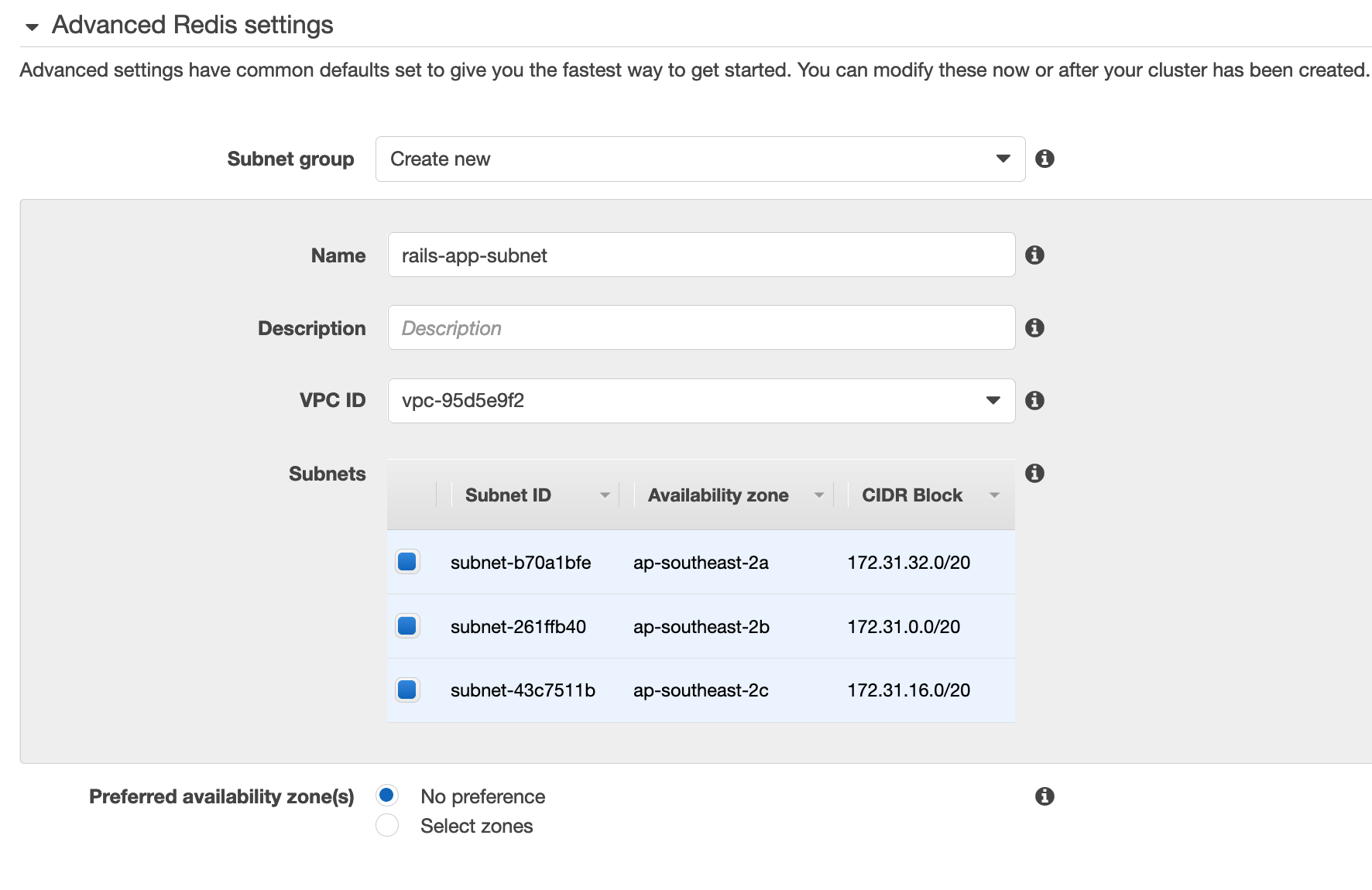 Create AWS Elastic Cache (redis) for Sidekiq – Salzam