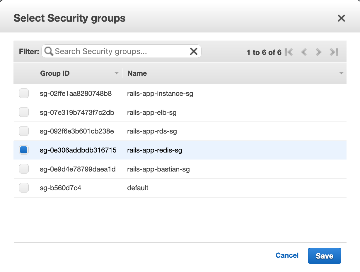 Create AWS Elastic Cache (redis) for Sidekiq – Salzam