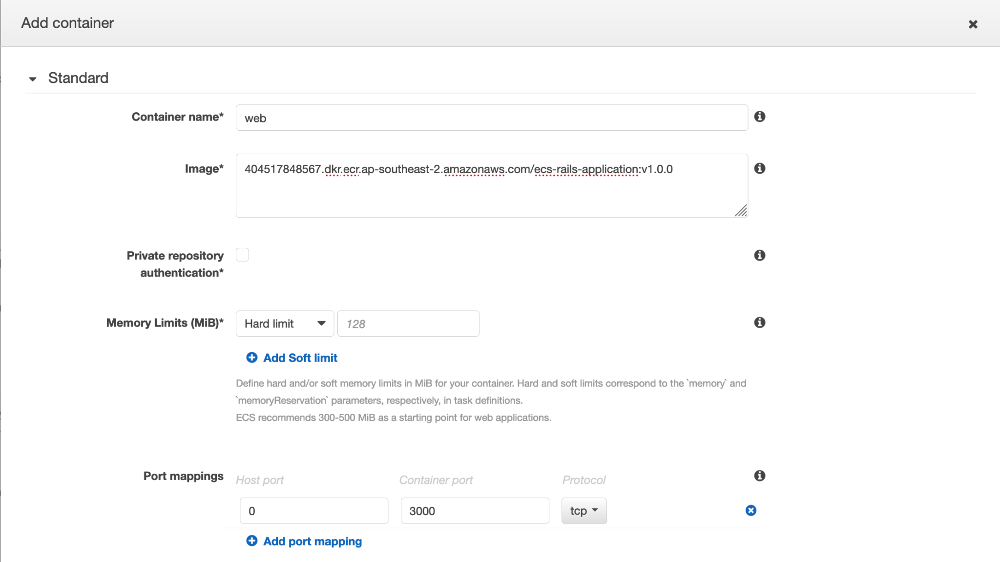 Create ECS task definition for Rails Docker image (Rails and Sidekiq) – Salzam